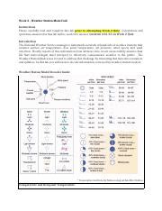Decoding Weather Station Models Lab Guide Calculations Course Hero