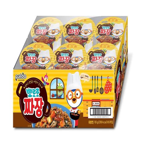 팔도 뽀로로 짜장 컵라면 65gx6입 배민 장보기∙쇼핑
