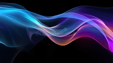Vibrant Abstract Waveform With Fluid Motion And Colorful Gradients Stock Illustration