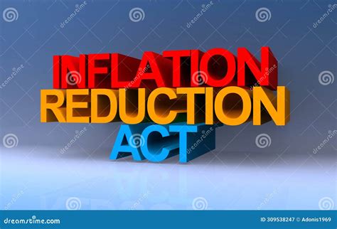 Inflation Reduction Act On Blue Stock Illustration Illustration Of