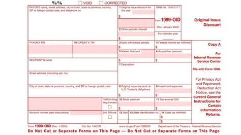 Form 1099 Oid Instructions 2025 2026