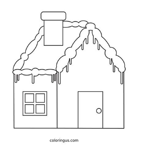 Gingerbread House Coloring Pages Free Printable Pdf