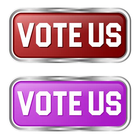 Vote Button Icon Glossy 3d Realistic Vote Now Button Voting Badge Badge Label Voting Yes