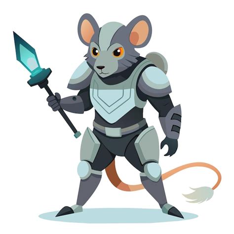 Premium Vector A Mouse Standing Tall Wielding A Colossal Gun Its Tiny
