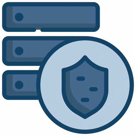 Server Storage Data Protect Digital Security Shield Icon Download On Iconfinder