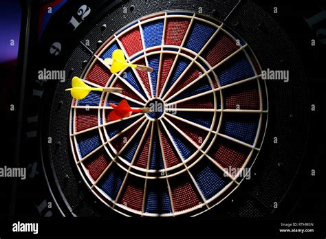 Dart Board In The Bar Stock Photo Alamy