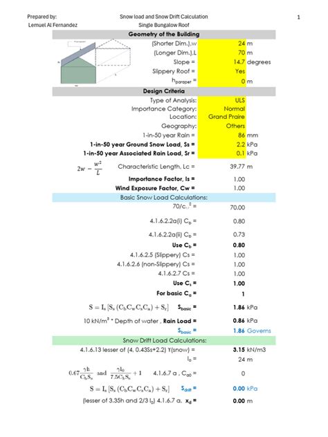 Snow And Rain Load Calculations Nbc 2020 Pdf Winter Phenomena