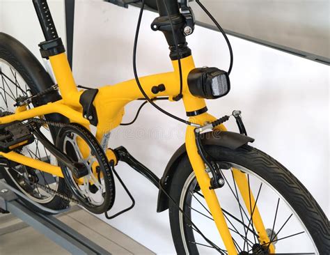A Variety Of Bicycles Are Hanging On A Rack Inside A Sport Store Stock