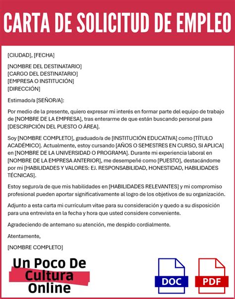 Solicitud De Empleo Carta De Solicitud De Empleo Carta De Solicitudplantilla De Solicitud De Empleo