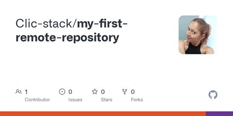 Github Clic Stackmy First Remote Repository