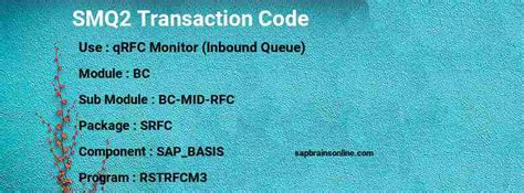 SMQ2 SAP Tcode For QRFC Monitor Inbound Queue