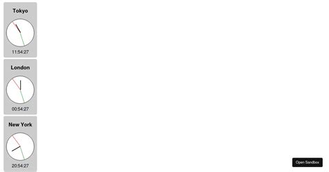 Analog Clock Component Codesandbox