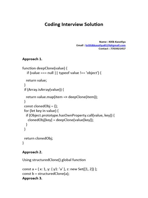 Coding Interview Solution Ritik Kasotiya Pdf