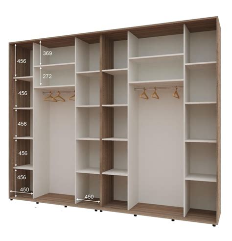 Шафа купе чотиридверна Комфорт Меблі 300 60 240 см Трюфель 4 двері ДСП Максі купити онлайн на