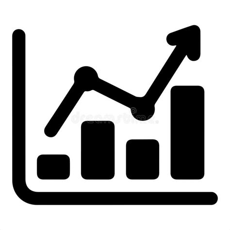 Data Analytics Icon Growth And Progress Chart Symbol In Black Stock Illustration Illustration