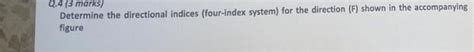 solved determine the directional indices four index system