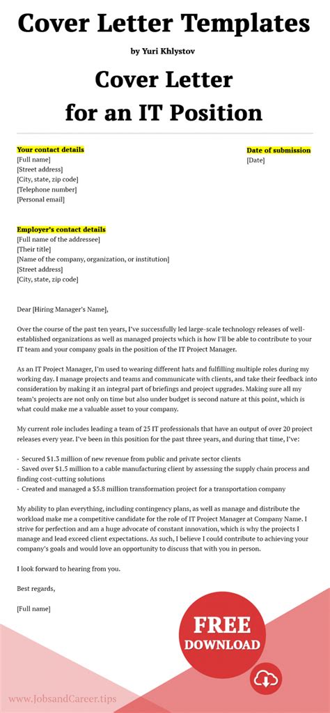 27 Cover Letter Templates Download Now Recommended