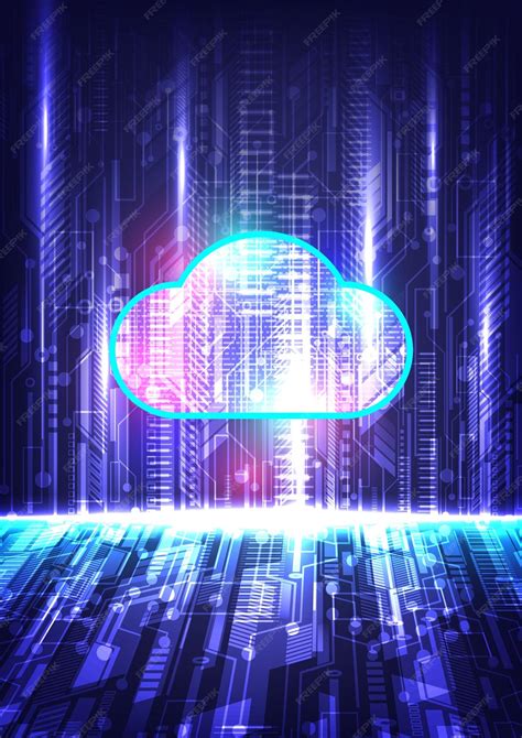 Premium Vector Modern Cloud Technology Futuristic Online Storage