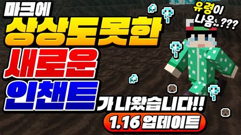 마크에 새로운 인챈트나옴ㅋㅋㅋ 116 진짜 미쳤네ㅋㅋㅋ 마인크래프트 리뷰 Minecraft 116 루태