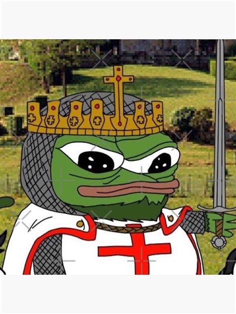Crusader Pepe Sticker For Sale By Steevyshop Redbubble