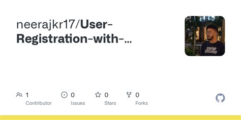 Github Neerajkr17user Registration With Hashed Password Authentication Authorisation