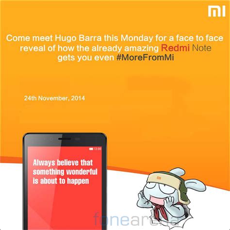 Xiaomi Redmi Note India Launch Event Scheduled For November