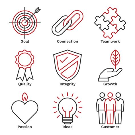 Core Values Icon Set High Res Vector Graphic Getty Im