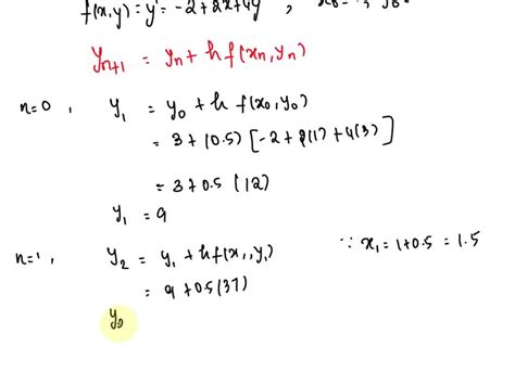 Solved Texts 3 Apply Eulers Method With Three Steps To Approximate Y For The Solution Of The
