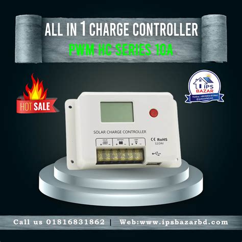Solar Charge Controller 10a New Pwm Hc Series Ips Bazar