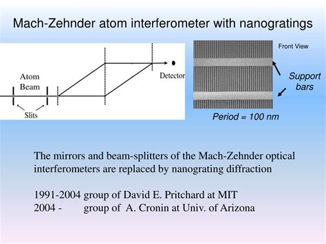 Ppt Mach Zehnder Atom Interferometer With Nanogratings Powerpoint Presentation Id 9477319