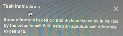 Solved Task InstructionsEnter A Formula In Coll Ce That Chegg
