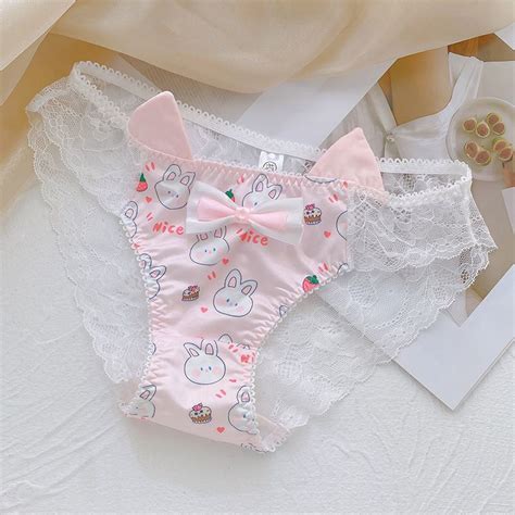 Kawaii Cute Bunny Lace Panties Mk Kawaii Store Lace Panties Kawaii