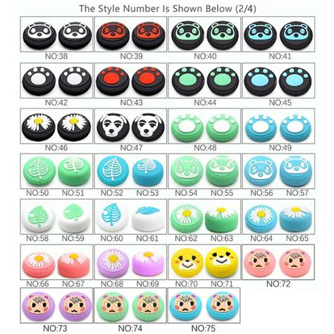 2pcs สวิทช์ V1 And V2ซิลิโคน Analog Thumb Stick Grip Caps จอยสติ๊กสำหรับ Nintendo Switch Lite Joy