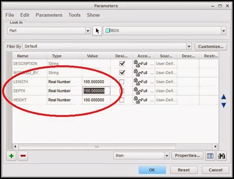 Creo Automation Controlling A Box In CREO From MSExcel By Using The VB API