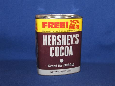 Hersheys Cocoa Tin 10 Ounce Metal Container 1970s Etsy