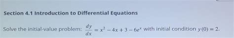 solved section 4 1 introduction to differential equations