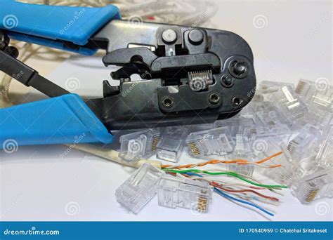 Crimper Connectors Rj45 And Ethernet Cable For Build And Repair Lan