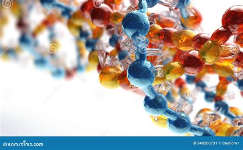 Complex Molecular Structure With Spherical Particles Futuristic