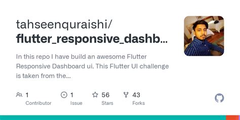 Github Tahseenquraishi Flutter Responsive Dashboard Ui In This Repo I Have Build An Awesome