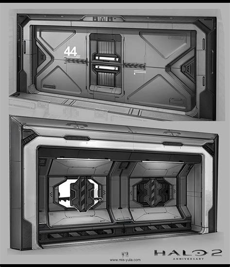 Concept Art Halo 2 Anniversary Doors Iuliia Misiul Sci Fi Concept