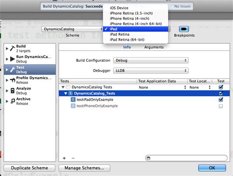 Iphone Target Individual XCTest Unit Test Cases In Xcode To A Specific IOS Device For A
