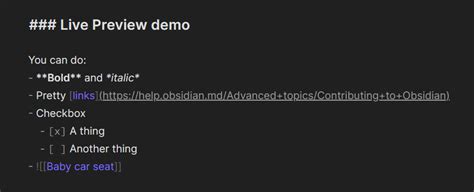 Live Preview Update Obsidian