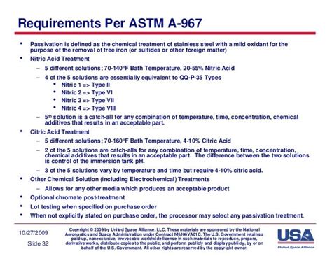 Astm A967 Stainless Steel Passivation The Tube