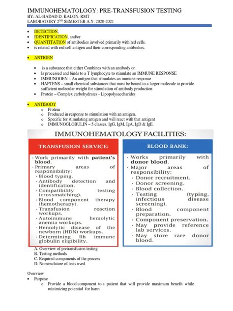Pre Transfusion Testing Part 1 Pdf Antibody Immunology