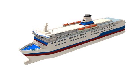 Roro Passenger Ferry 3d Model 100 Obj Blend Lwo Free3d