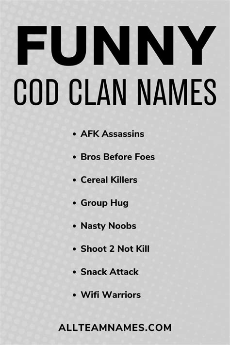 273 Best Clan Names For Cod Call Of Duty Organized By Theme