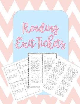 First Grade Reading Exit Tickets By Texas Teacher Toolbox TpT