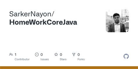 GitHub SarkerNayon HomeWorkCoreJava