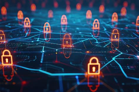 Premium Photo A Computer Screen Showcasing Numerous Padlocks Symbolizing Security And