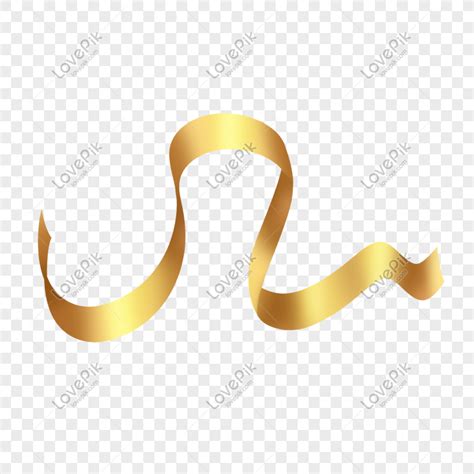 골드 리본 Png 일러스트 무료 다운로드 Lovepik